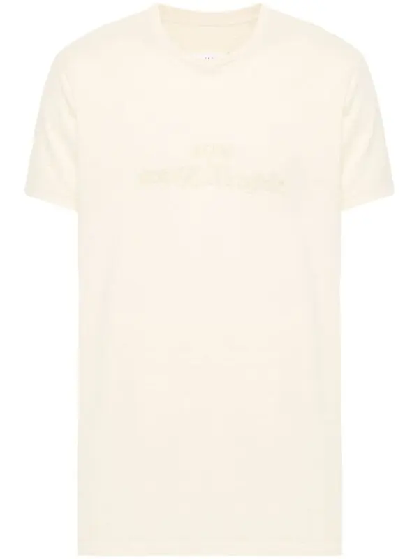 MAISON MARGIELA Logo-embroidered T-shirt - Yellow