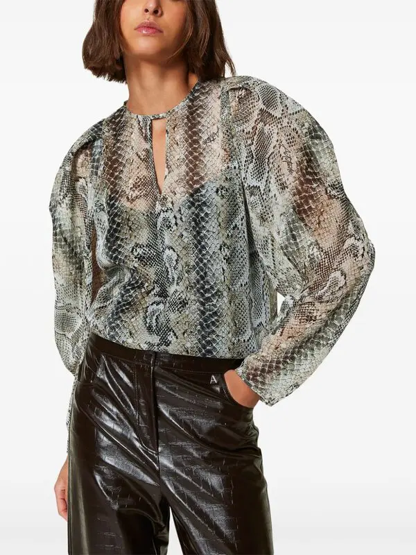 TWINSET Snakeskin-print Blouse