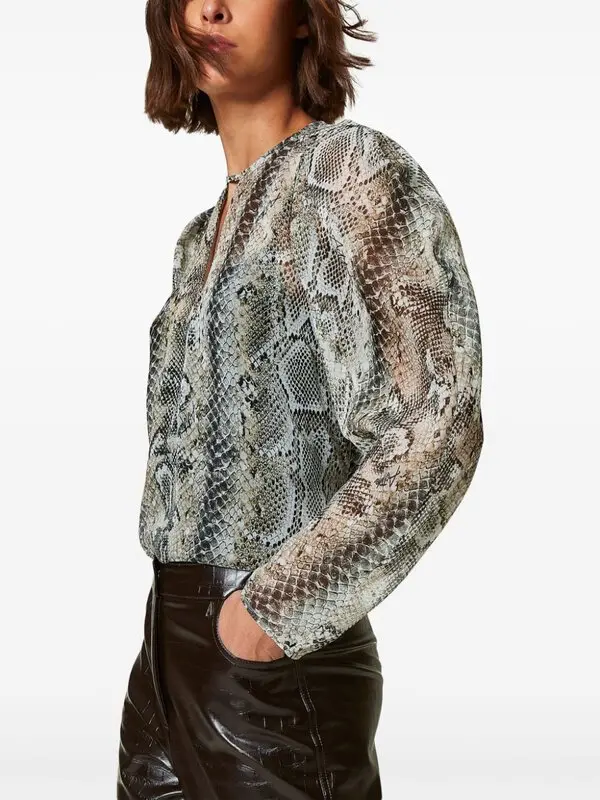 TWINSET Snakeskin-print Blouse
