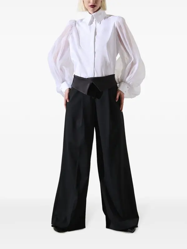 Karl Lagerfeld Kl Studio Tailored Wide-leg Trousers