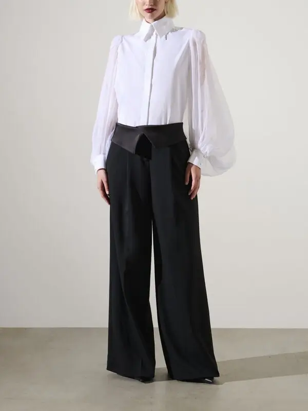Karl Lagerfeld Kl Studio Tailored Wide-leg Trousers