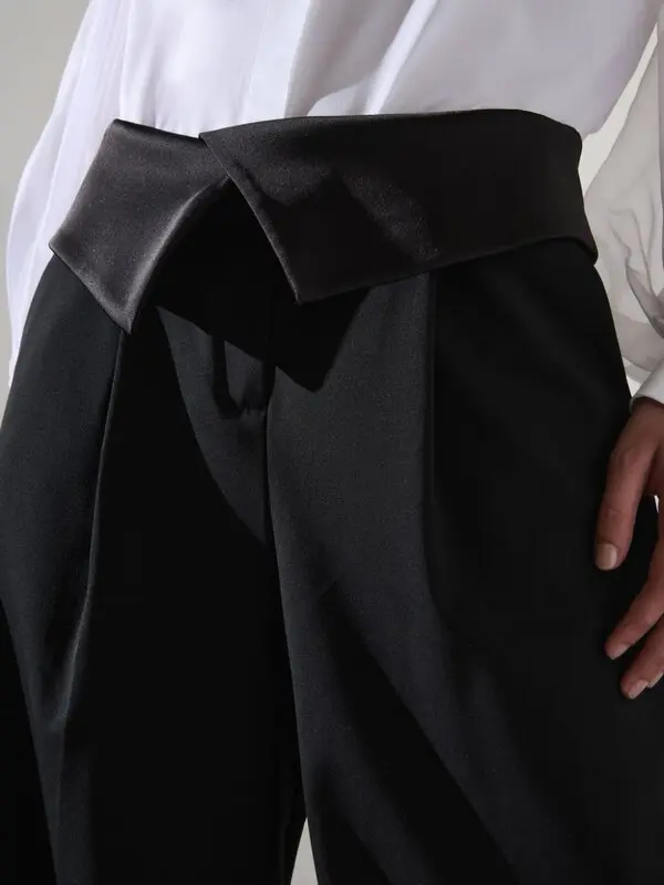 Karl Lagerfeld Kl Studio Tailored Wide-leg Trousers