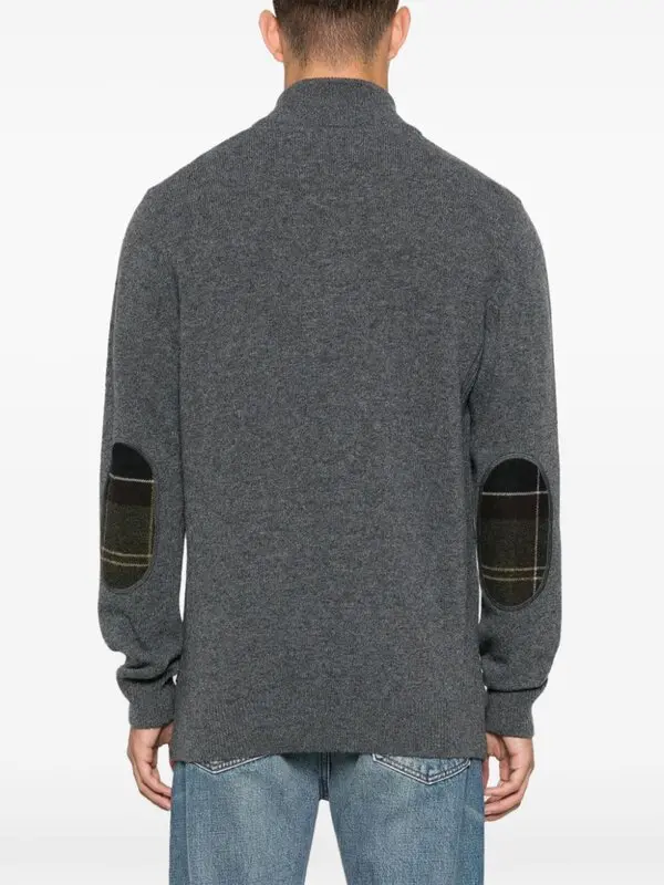 Barbour Wool Quarter Zip Sweater - Grey