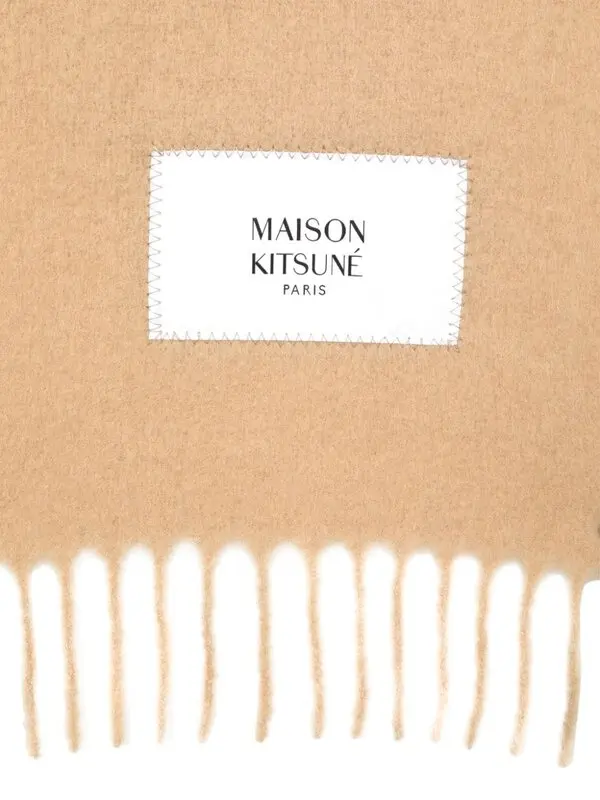 Maison Kitsuné Logo-patch Scarf - Neutrals