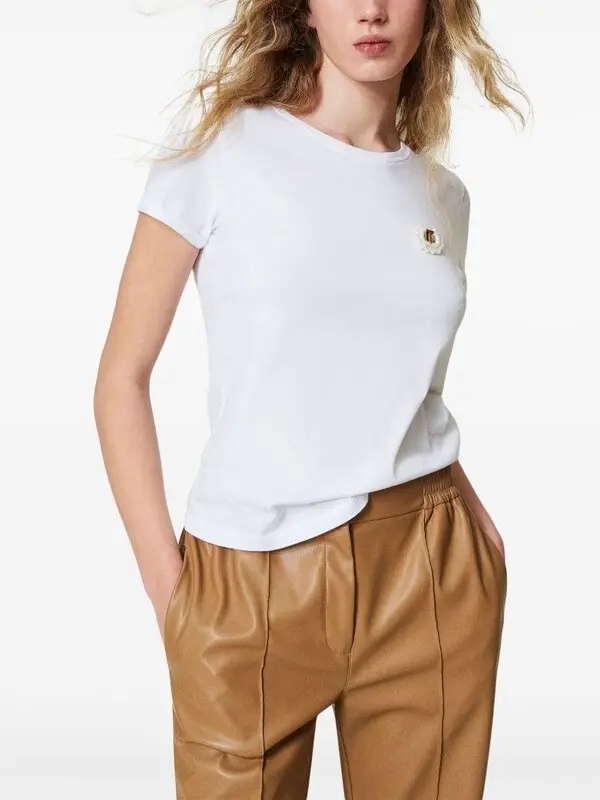 TWINSET Brooch-detail T-shirt