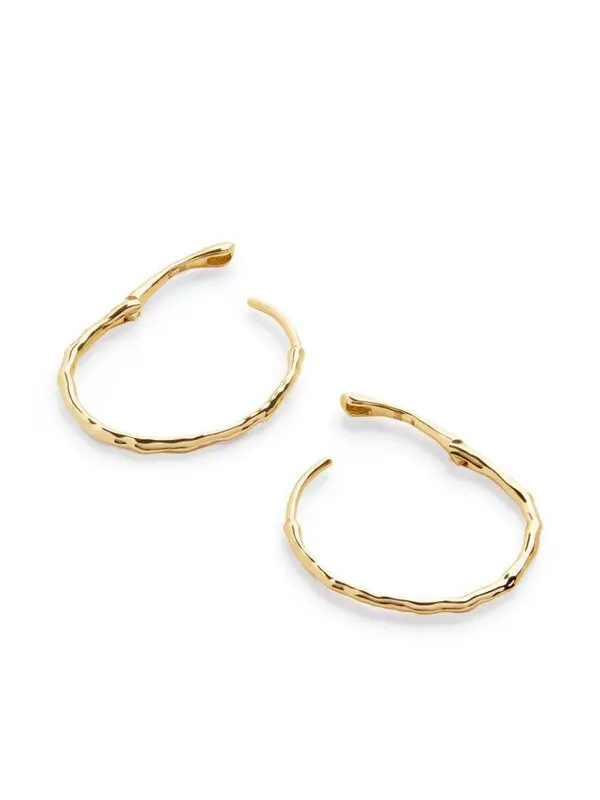 Monica Vinader 14kt Yellow Medium Siren Muse Hoop Earrings