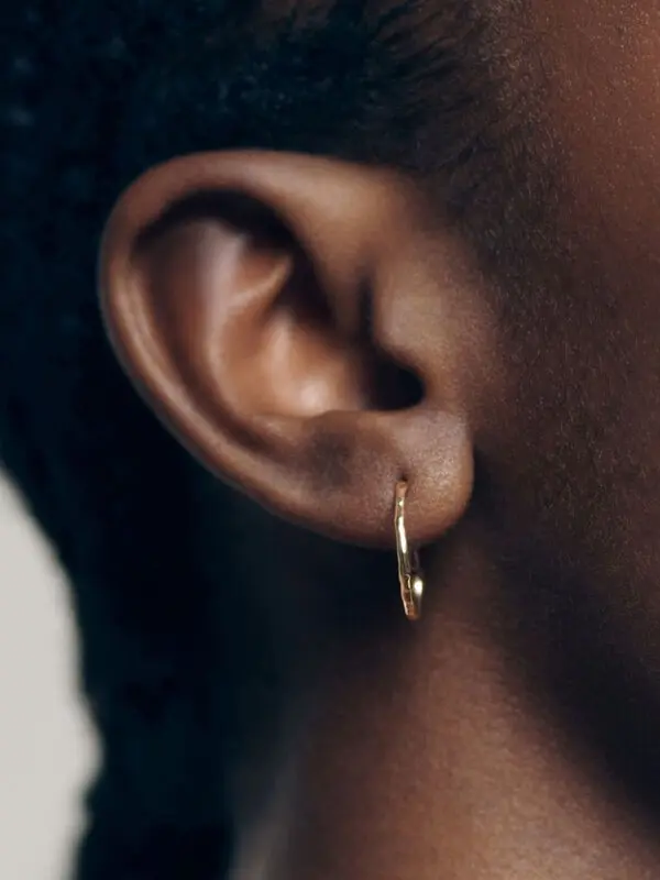 Monica Vinader 14kt Yellow Small Siren Muse Hoop Earrings - Gold
