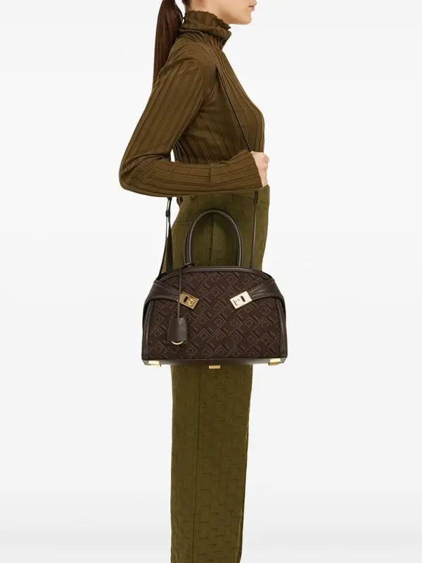 FERRAGAMO Small Hug Jacquard Handbag