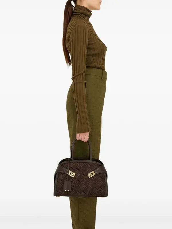 FERRAGAMO Small Hug Jacquard Handbag