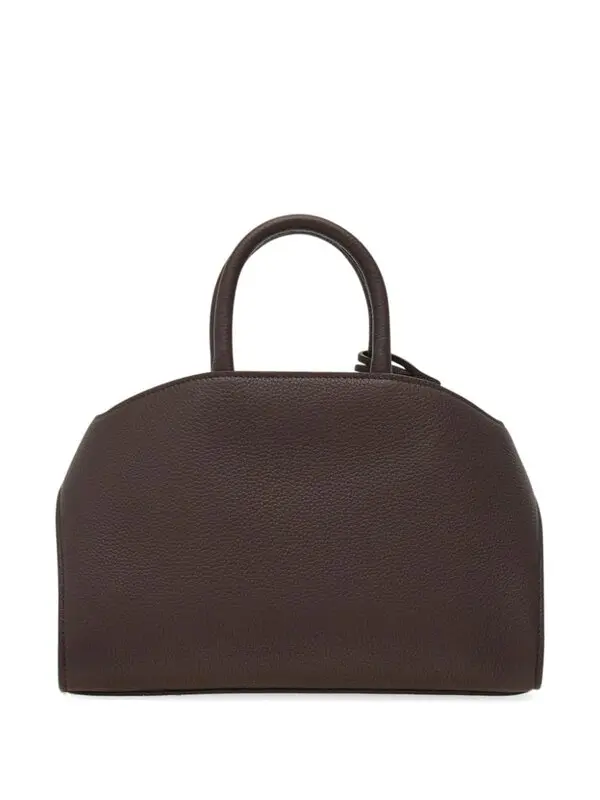 FERRAGAMO Gancini Buckle Leather Tote Bag - Brown
