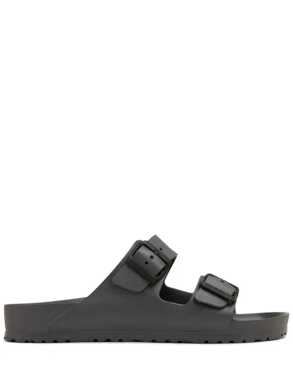 BIRKENSTOCK Logo-debossed Double-strap Slides - Black