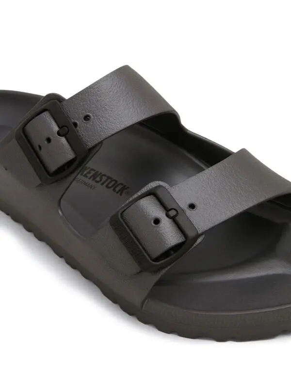 BIRKENSTOCK Logo-debossed Double-strap Slides - Black