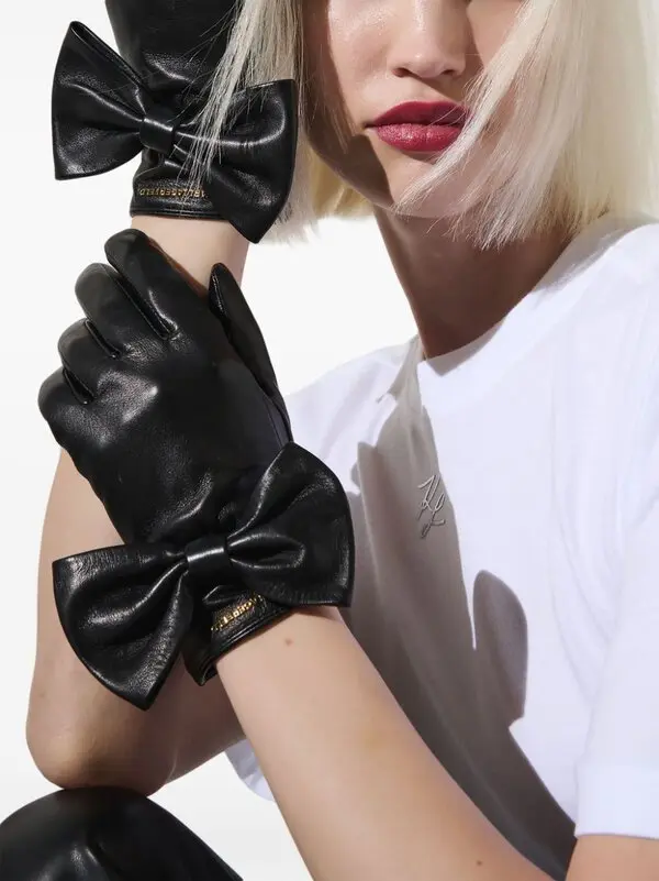 Karl Lagerfeld Kl Studio Bow Gloves