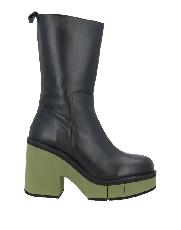 PALOMA BARCELO Leather Ankle Boots With Block Heel