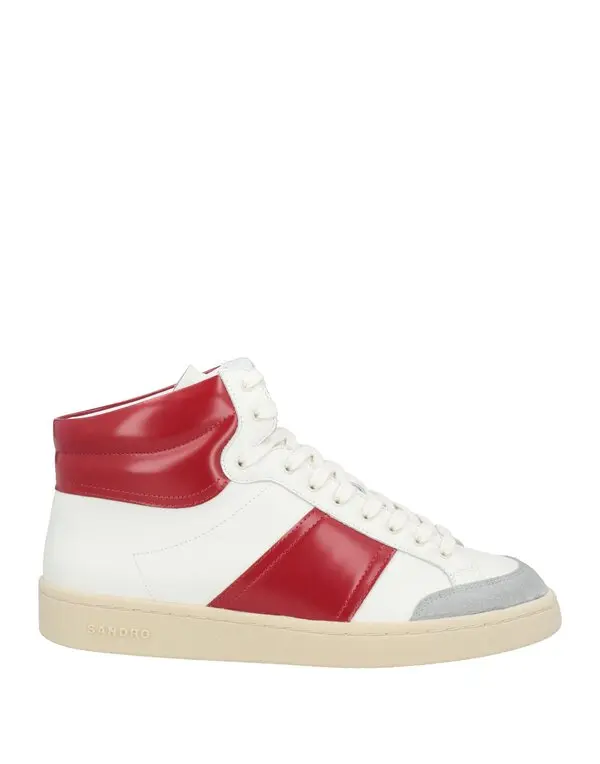 Sandro Leather High-top Sneakers - White