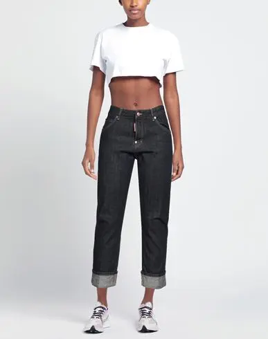 Dsquared2 Straight-leg Jeans With Folded Hem - Blue