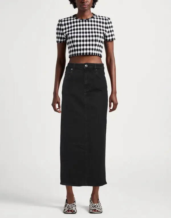 Maje Denim Flared Skirt