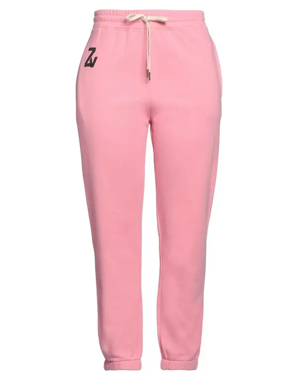 Zadig&Voltaire Cotton Fleece Tapered Leg Pants - Pink