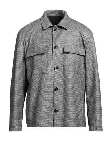 LARDINI Houndstooth Wool-cashmere Safari Jacket - Grey