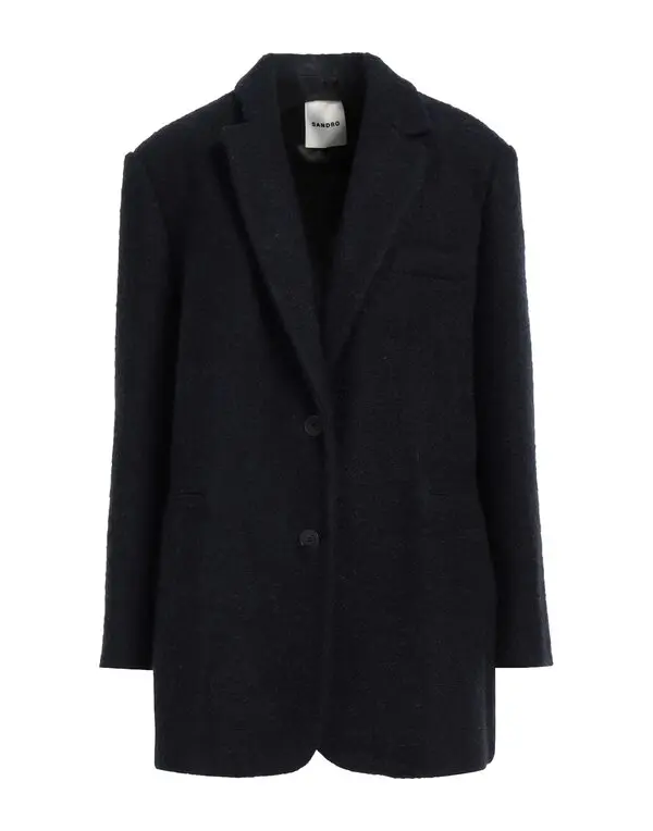 Sandro Bouclé Single-breasted Coat