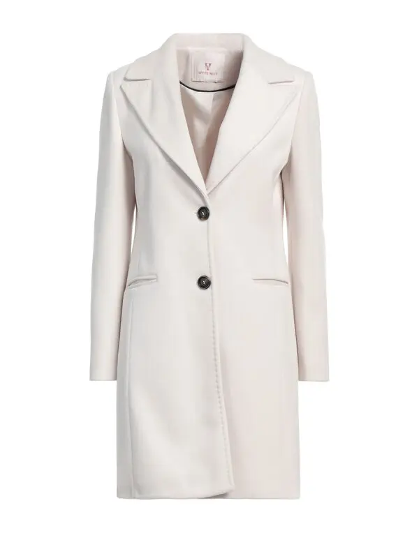WHITE WISE Coat Camel Size Polyester, Viscose