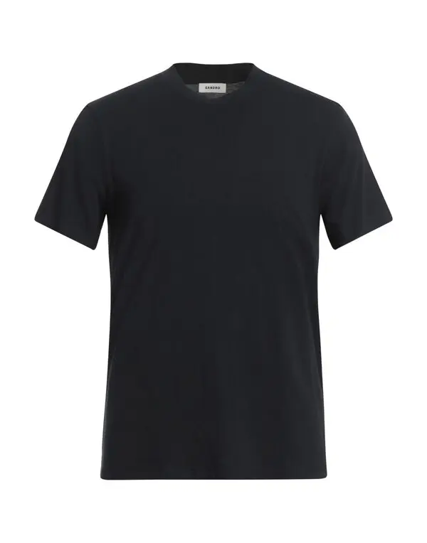 Sandro T-shirt Midnight Size Cotton - Blue
