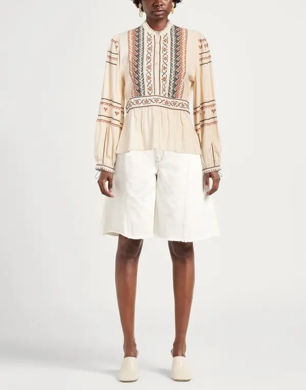 Antik Batik Embroidered Blouse - Beige