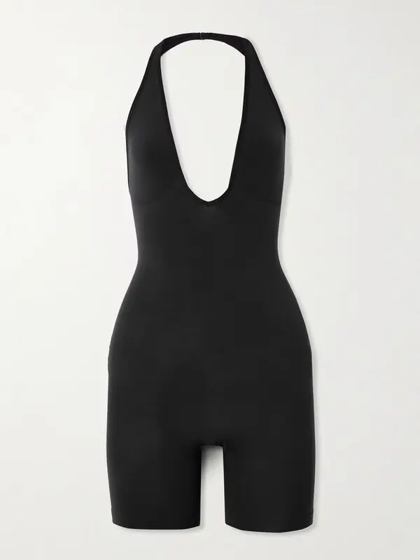 SKIMS Seamless Sculpt Plunge Mid Thigh Bodysuit