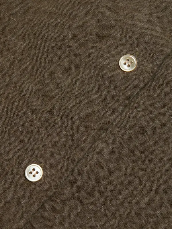 Jenni Kayne Logan Linen Button-front Shirt - Dark Moss