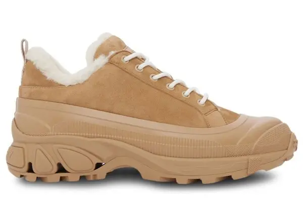 Burberry Arthur Shearling-lined Sneakers - Light Brown