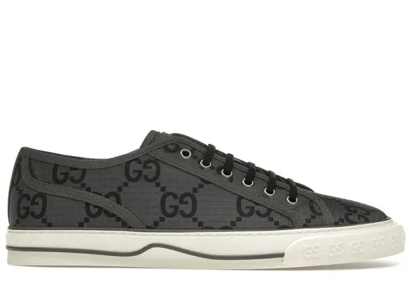Gucci Tennis 1977 Gg Monogram Sneakers - Dark Grey/black