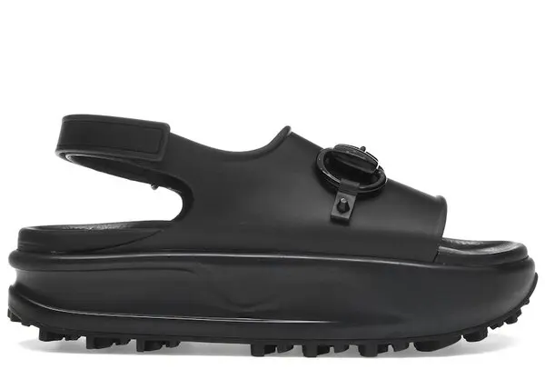 Gucci Interlocking G Platform Sandals - Black