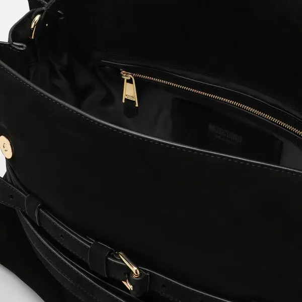 Moschino Small Suede Shoulder Bag