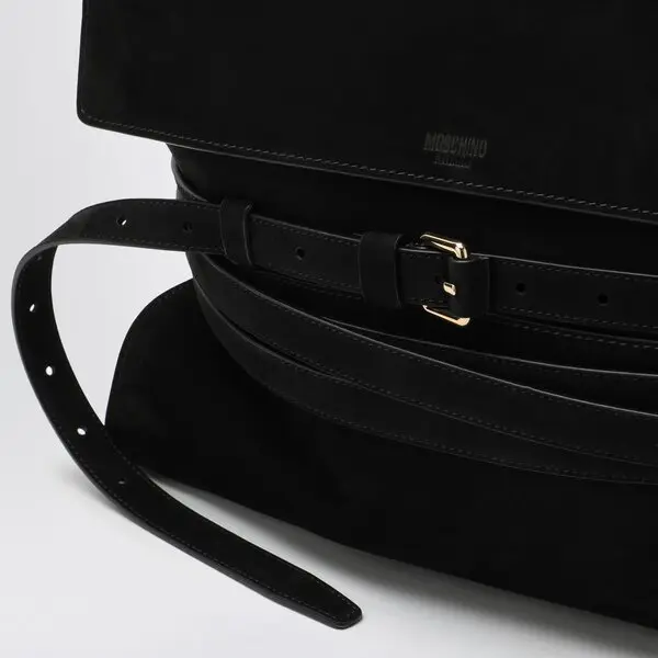 Moschino Small Suede Shoulder Bag
