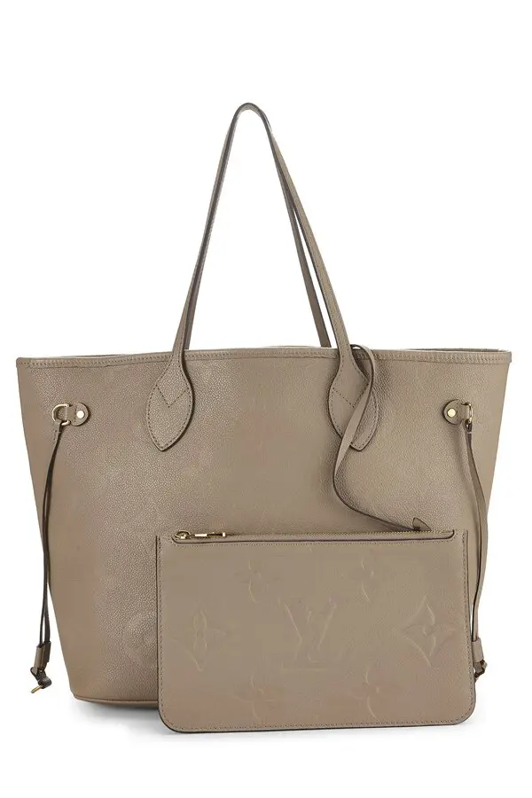 LOUIS VUITTON Giant Monogram Empreinte Neverfull - Grey