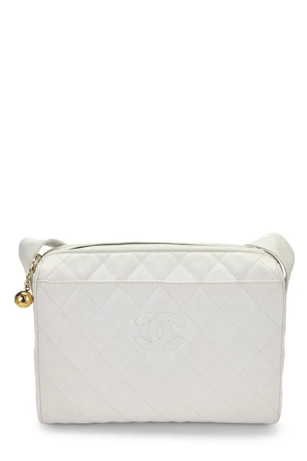 Chanel Caviar Cc Diamond Shoulder Bag