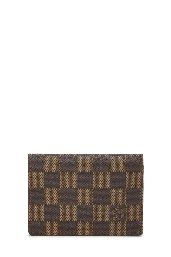 LOUIS VUITTON Damier Ebene Porte 2 Cartes Vertical