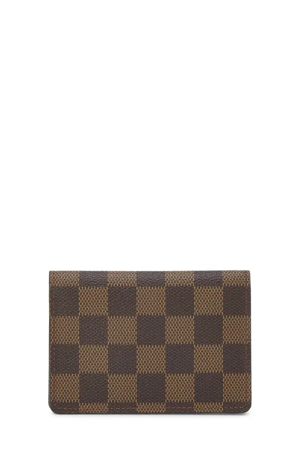 LOUIS VUITTON Damier Ebene Porte 2 Cartes Vertical