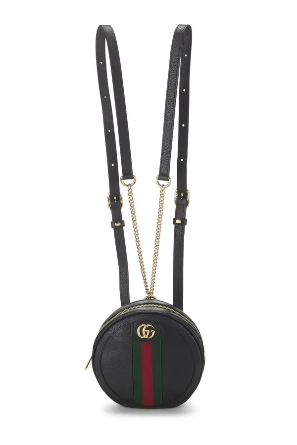 Gucci Leather Ophidia Backpack - Black