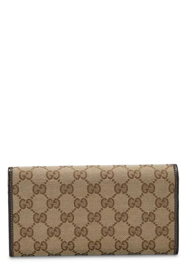 Gucci Original Gg Canvas Lovely Heart Continental Wallet