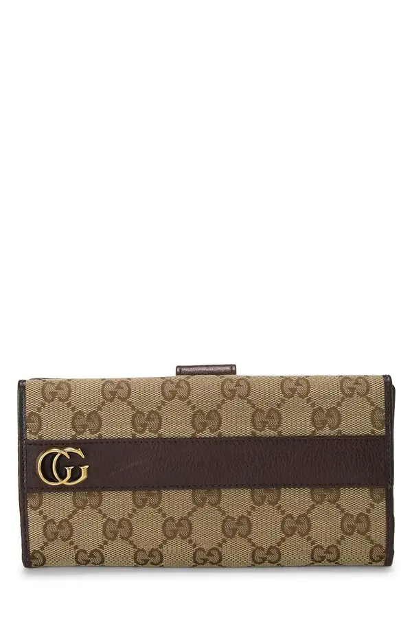 Gucci Original Gg Canvas Long Wallet - Brown