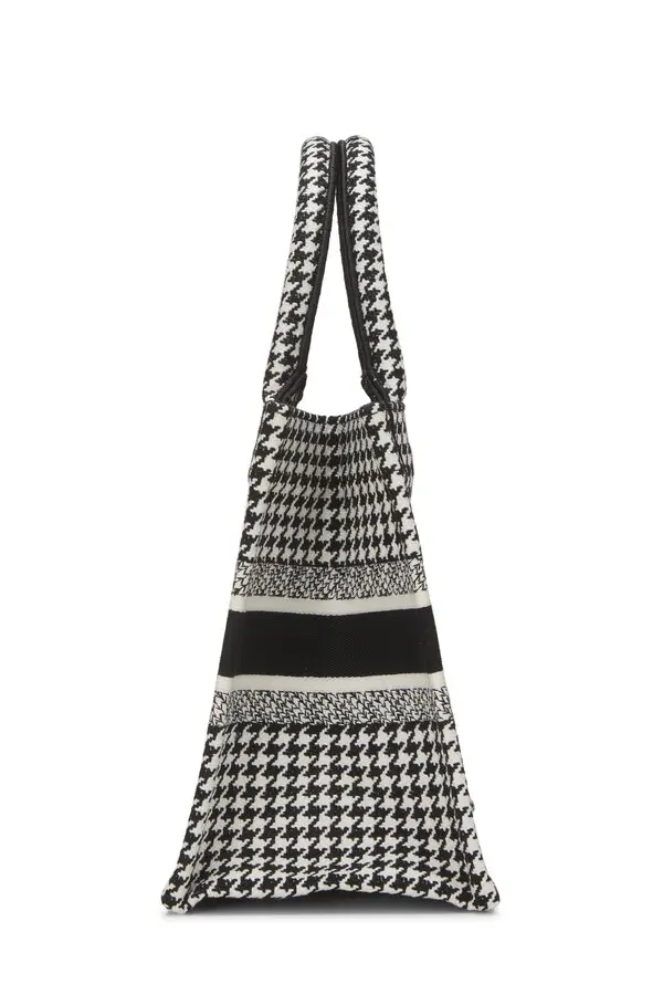 Dior Houndstooth Book Tote - Black