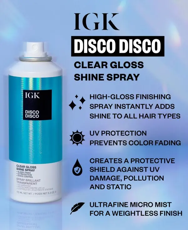 IGK Disco Disco Clear Gloss Shine Spray - No Color