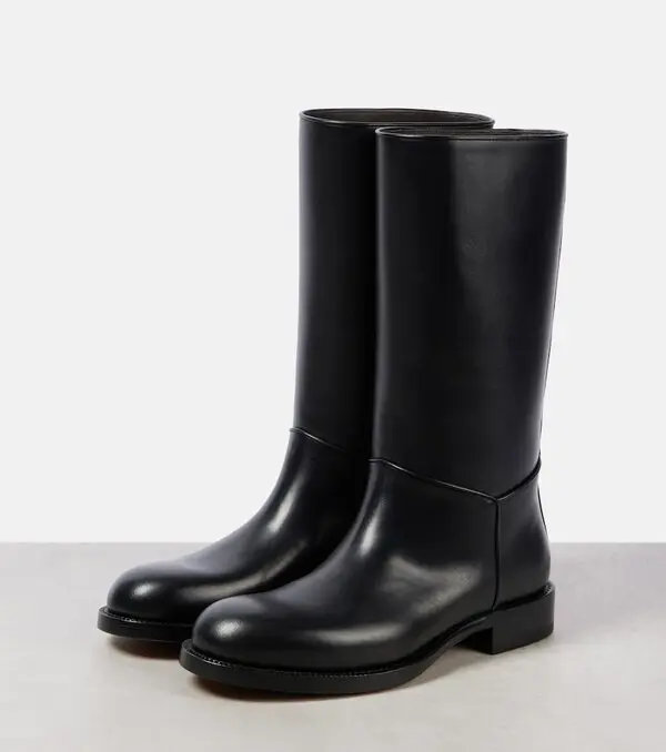 THE ROW Nobilis Leather Knee-high Boots - Black