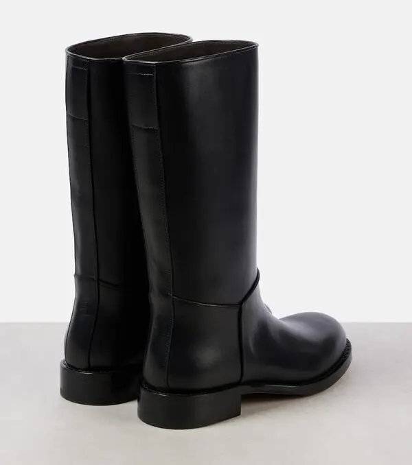 THE ROW Nobilis Leather Knee-high Boots - Black