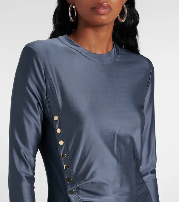 Rabanne Gathered Jersey Minidress