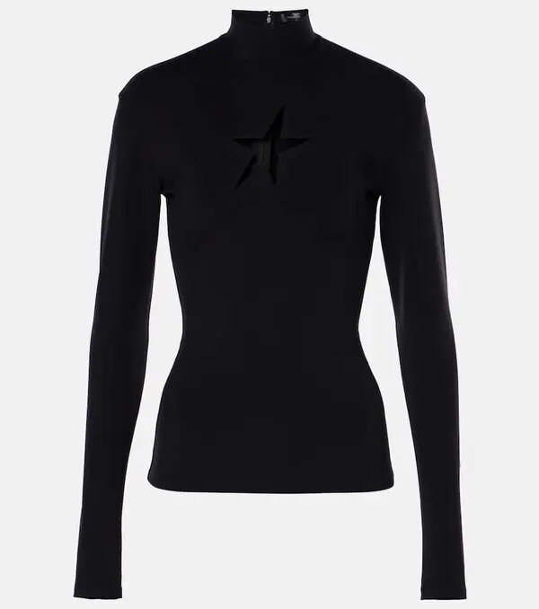 MUGLER Cutout Top - Black