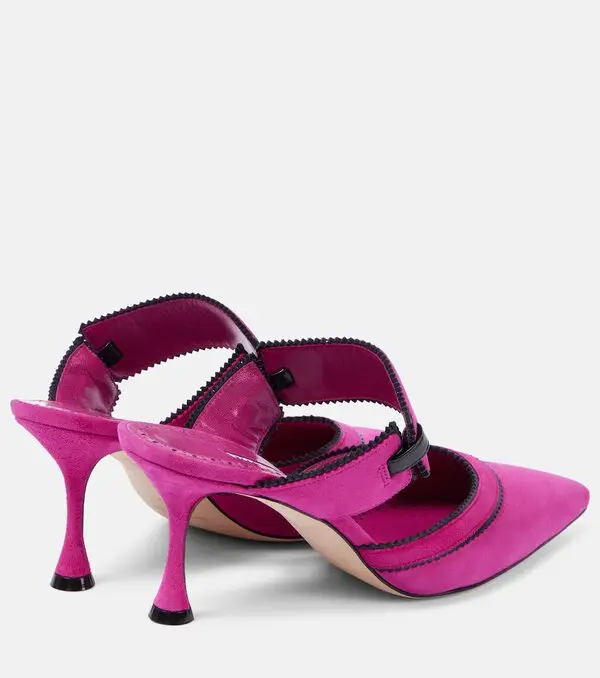 Manolo Blahnik Brontiamusa 70 Suede Mules
