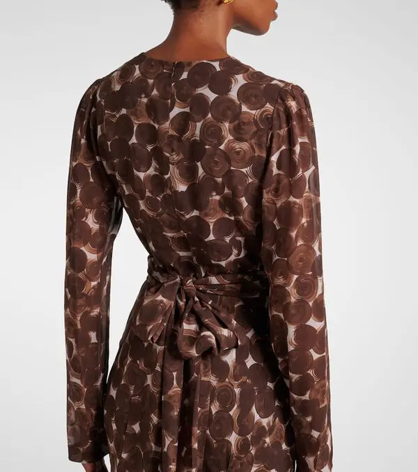 Dries Van Noten Printed Silk Gown