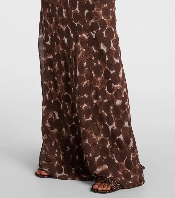 Dries Van Noten Printed Silk Gown